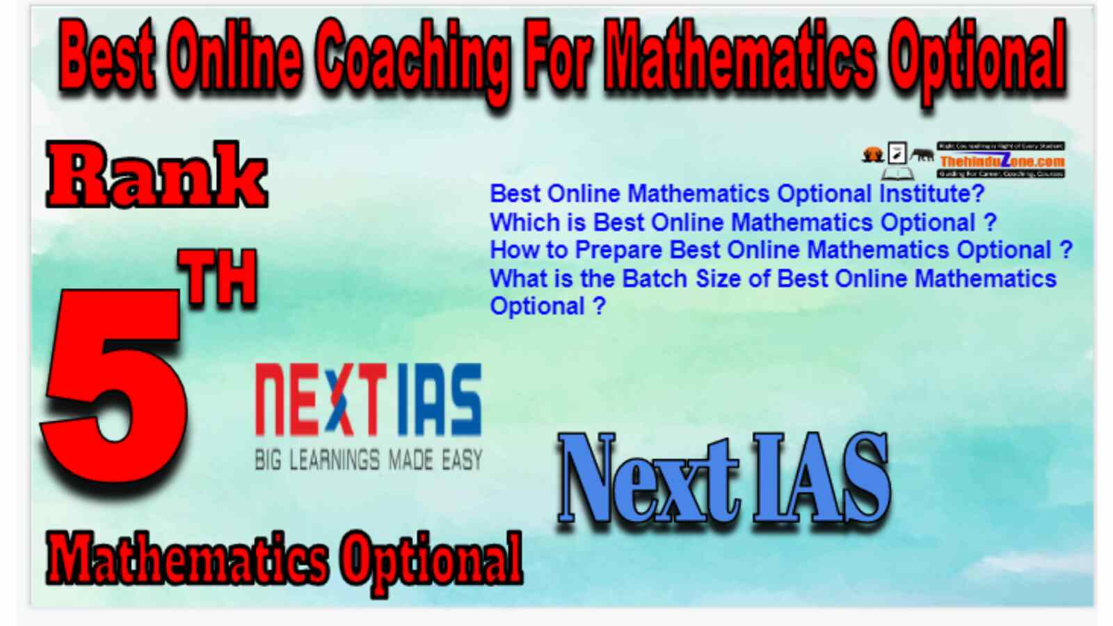 Best Online Coaching For Mathematics Optional - TheHinduzone